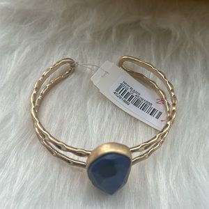 Versona | Accessories | Bracelet Gold Tone With Blue Stone | Poshmark